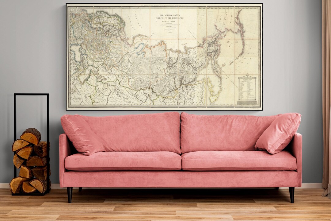 1810 Map of the Russian Empire Historical Eastern European Geography ...