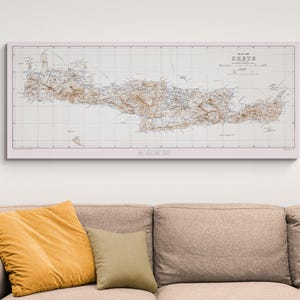 1905 Map of Crete – Historic Greek Cartography Depicting Political ...