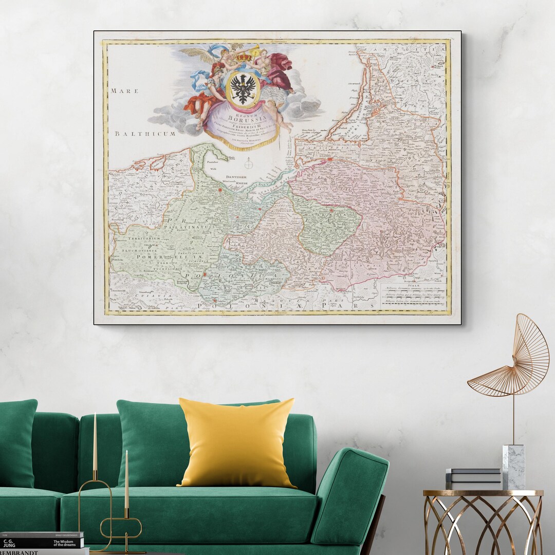 1701 Historical Map of the Kingdom of Prussia – German Empire ...