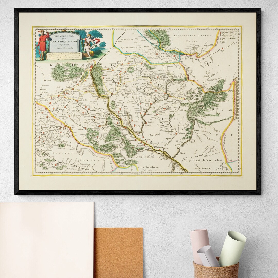 1660 Map of the City of Kyiv Kiev Ukraine Eastern European History ...