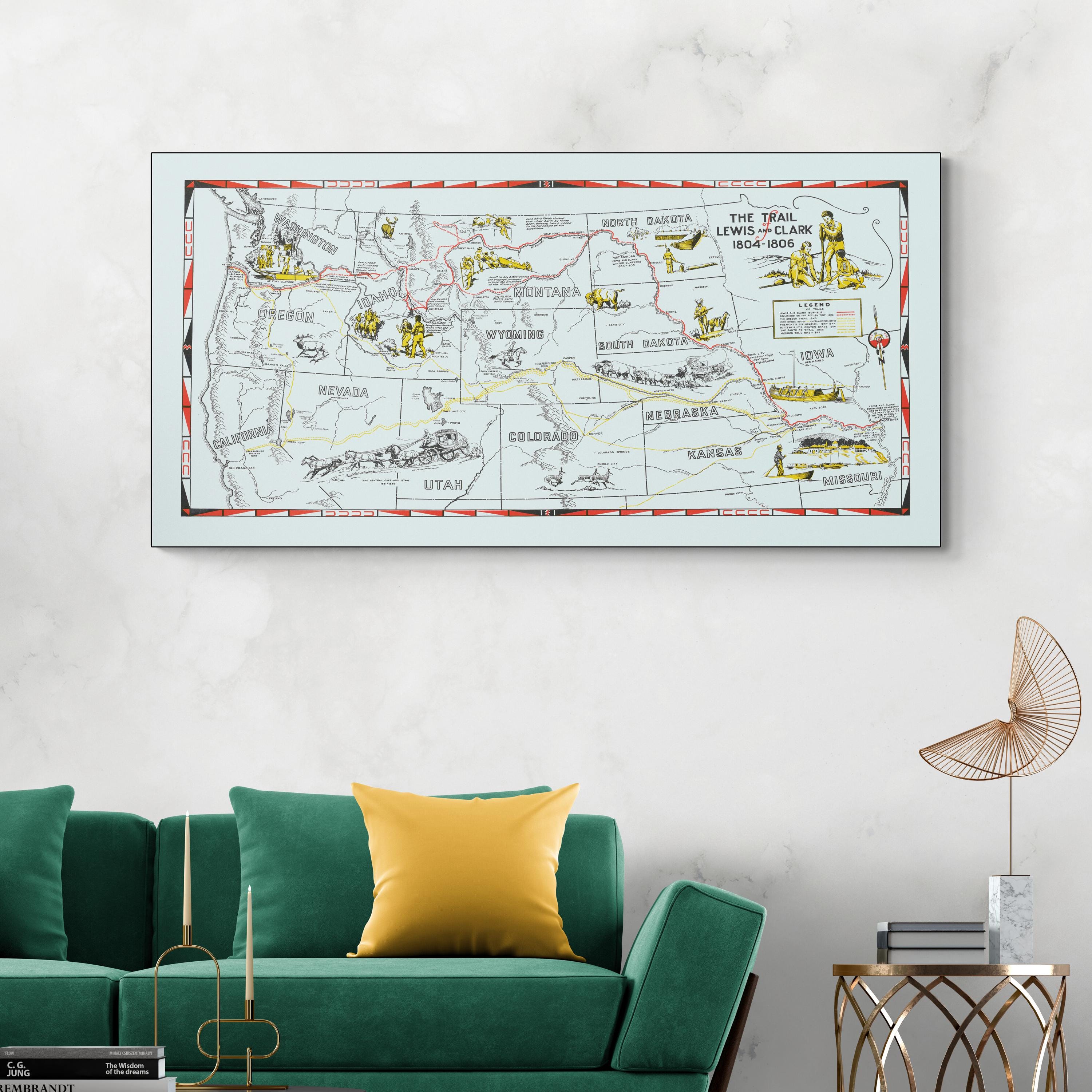 Pictorial Map of the Lewis & Clark Expedition – Illustrated American ...