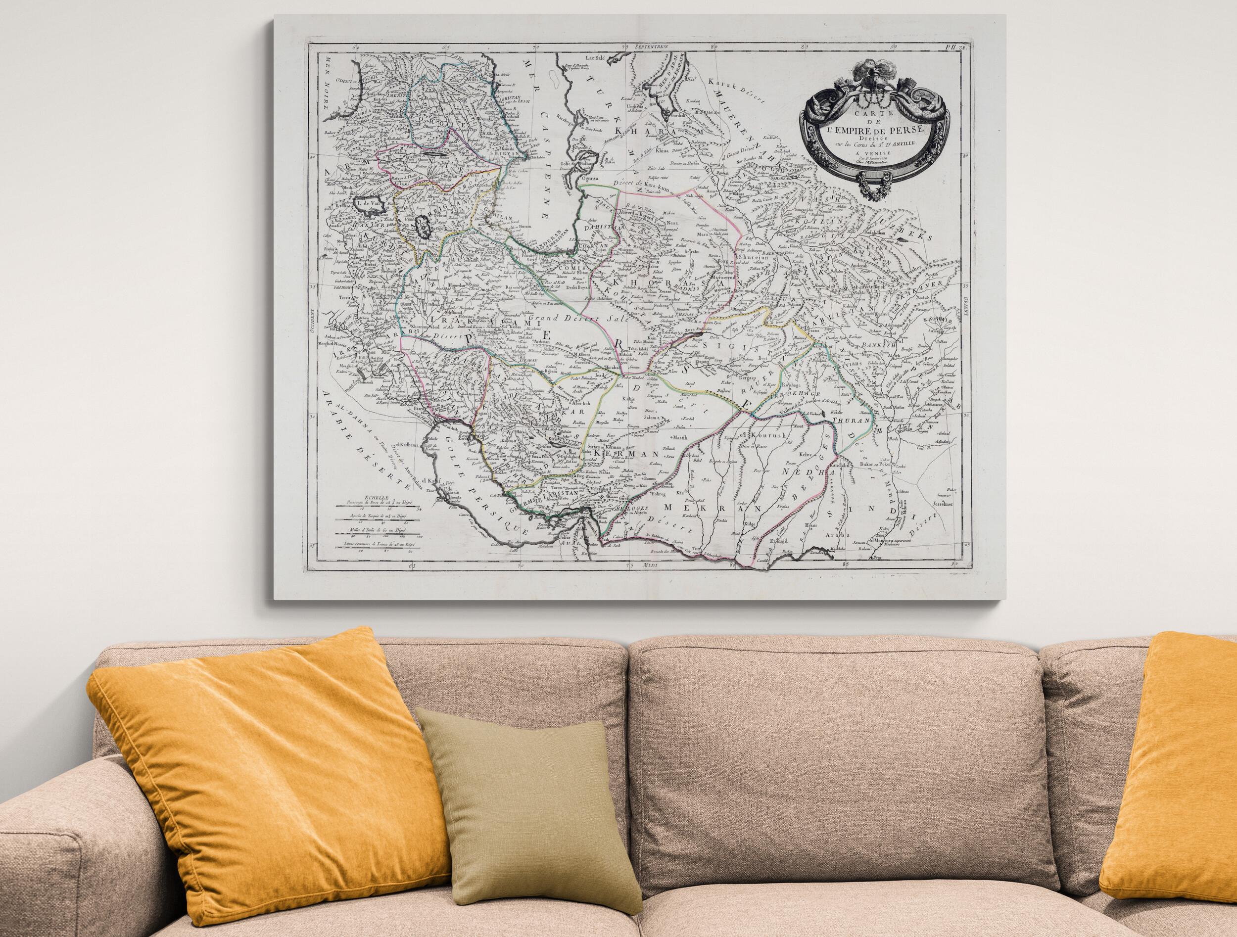 1785 Map of the Persian Empire – Late 18th Century Middle Eastern Map ...