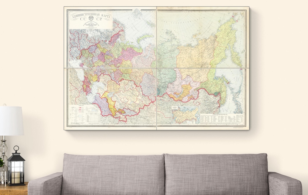 1936 Administrative Map of the Soviet Union – Historic Political ...