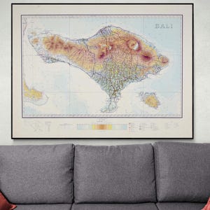 1955 Map of Bali Indonesian Province Asian Geography Indonesian History ...