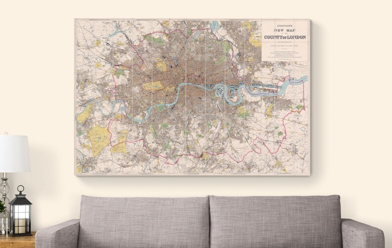 1905 Map of London England – Edwardian-era British Cartography Showing ...