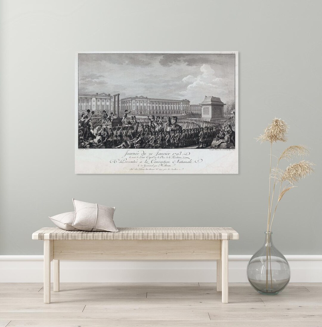 1793 Guillotine Execution of King Louis XVI of France French Revolution ...