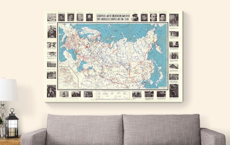 1945 Map of Soviet Concentration Camps and Gulags – World War Ii-era ...
