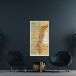 1893 Massive Wall Map of Ecuador Historical South American Geography ...