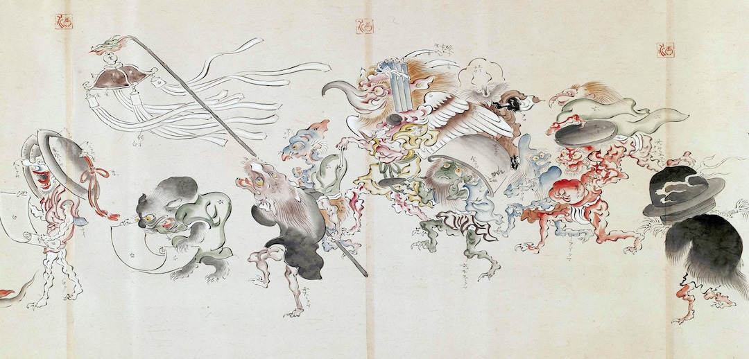 Night Parade of 100 Demons – 18th Century Japanese Yokai Scroll Art ...