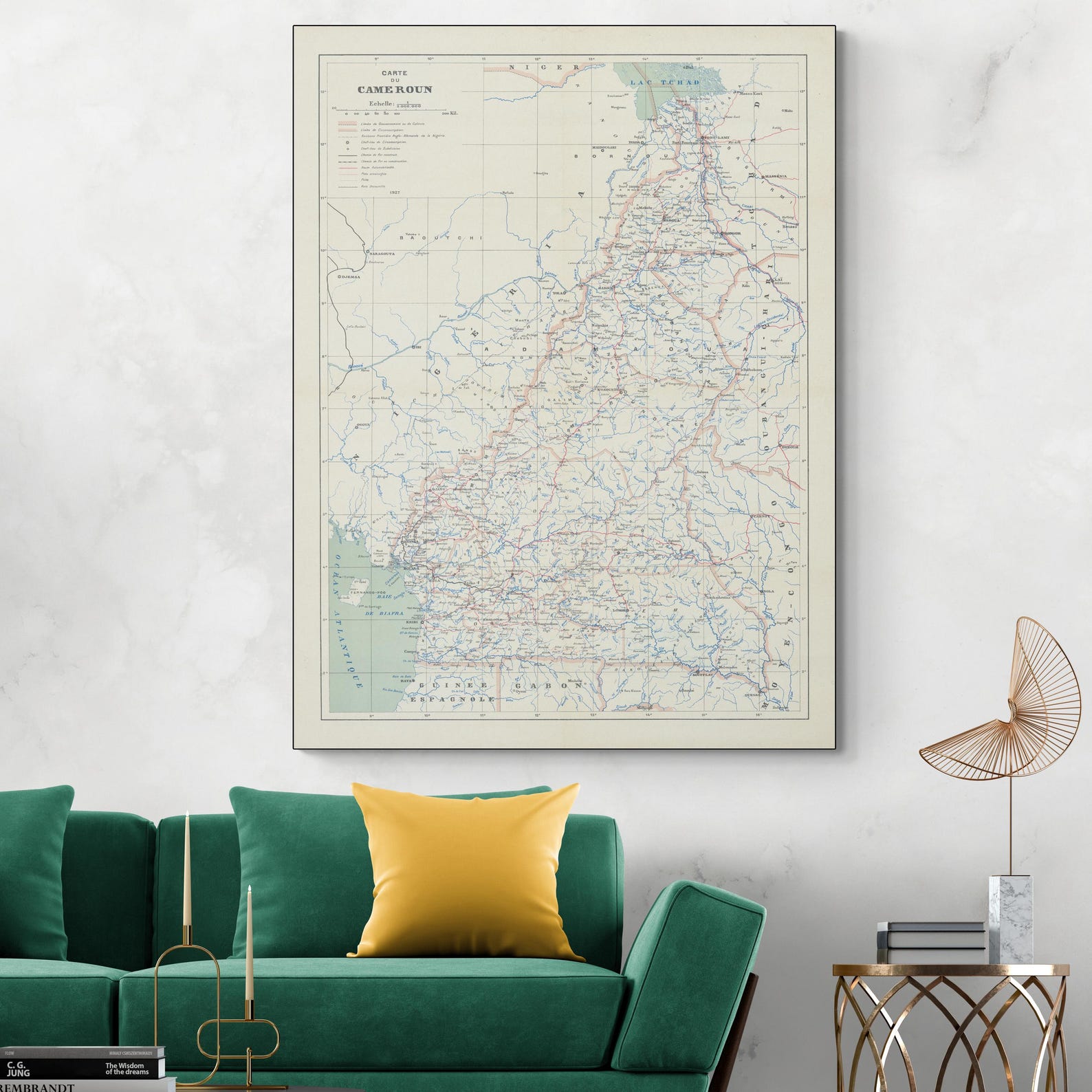 1927 Map of Cameroon – Colonial-era Africa Map Showing Provinces ...