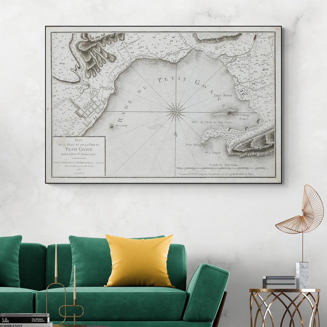 1786 Map of Petit Goave Haiti – Historic Caribbean Colonial Era ...