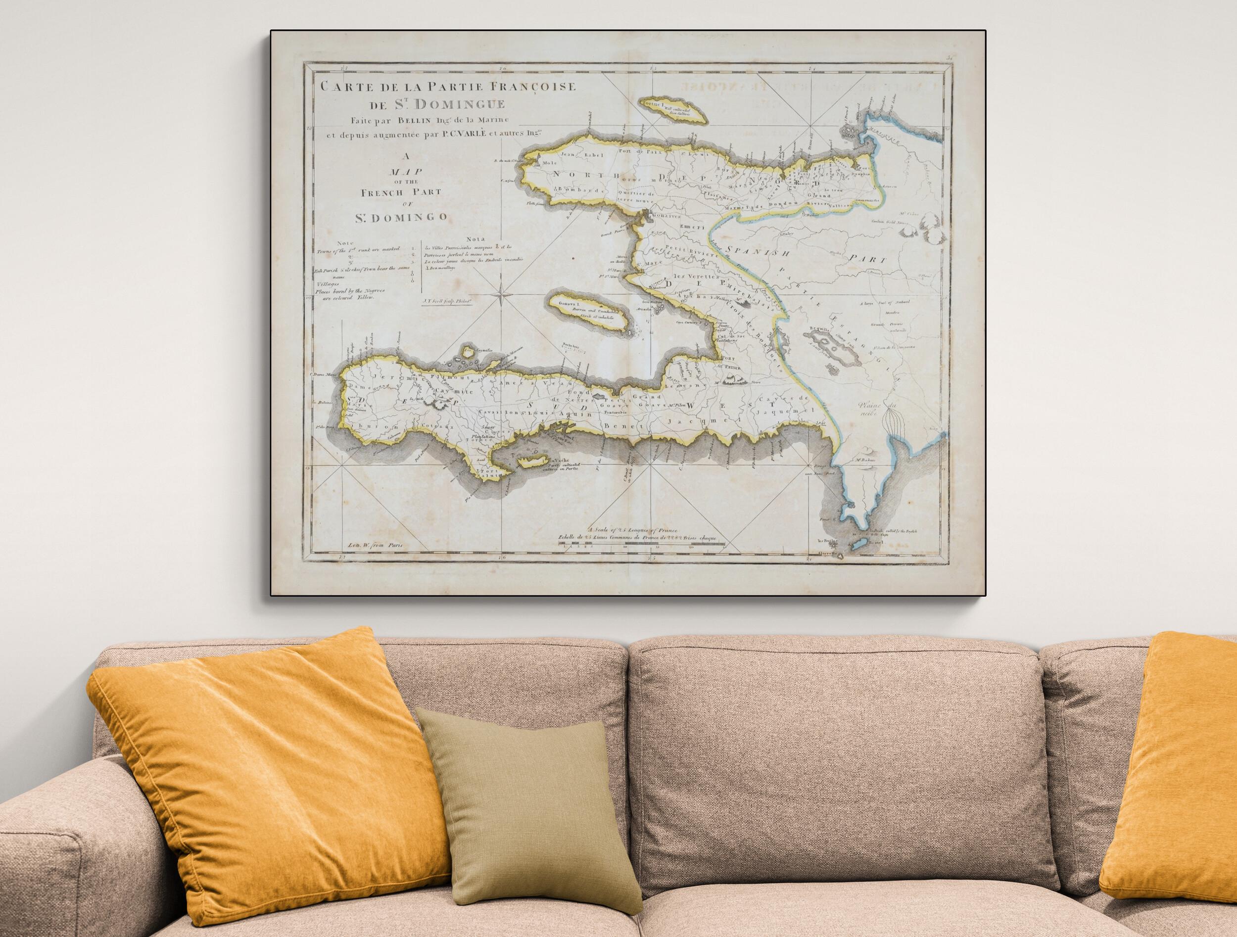 1814 Map of Haiti Following the Haitian Revolution – Historic Caribbean ...