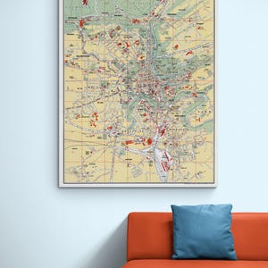 1969 Map of Luxembourg City European Geography Luxembourger History ...