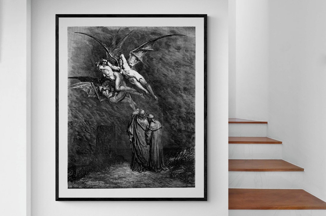 The Three Furies Erinyes Megaera Tisiphone & Alecto Gustave Dore Divine ...