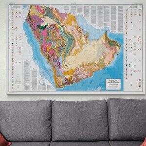 Geological Map of Saudi Arabia – Middle Eastern Oil Industry, Regional ...