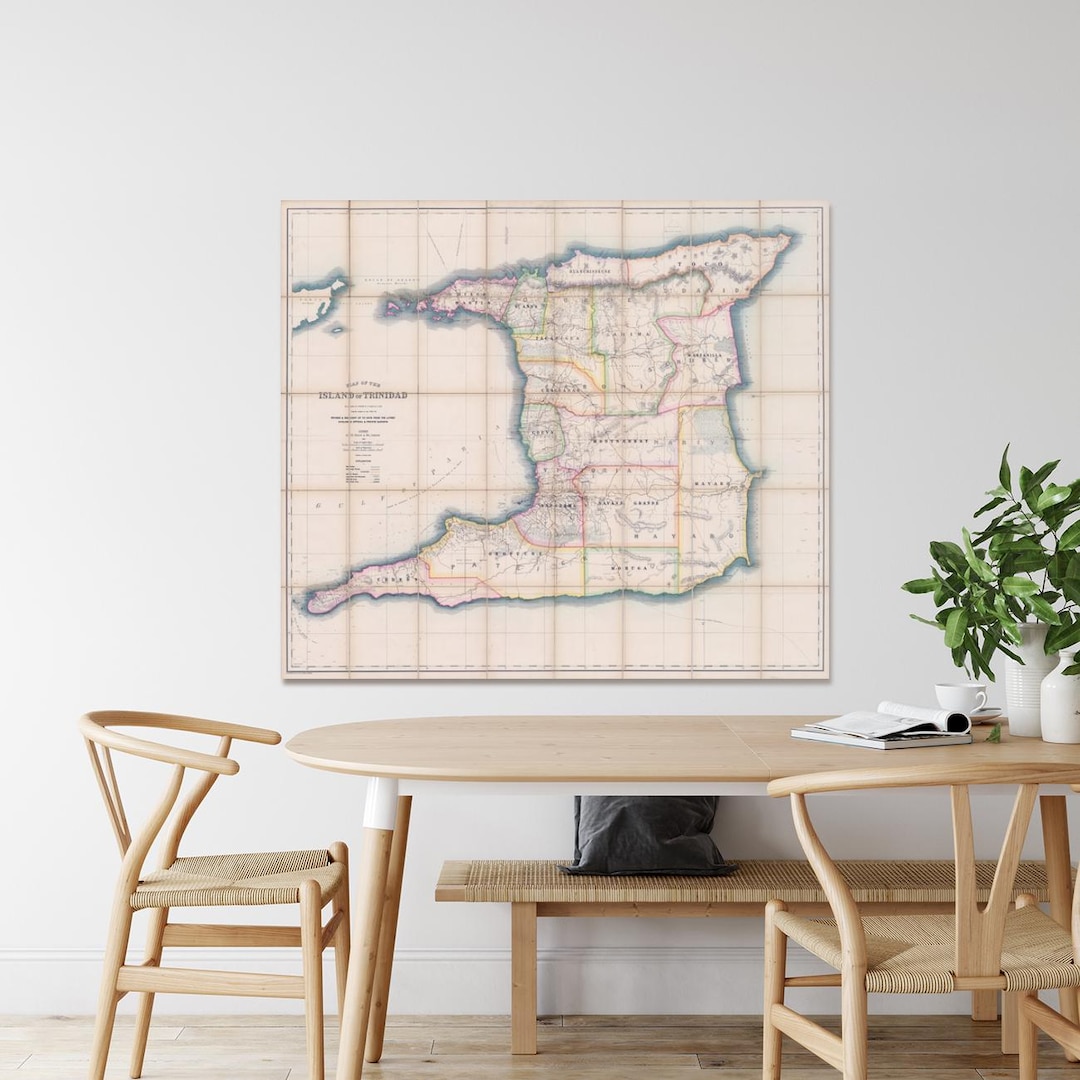 1912 Map of Trinidad – Historic West Indies Cartography – Colonial-era ...