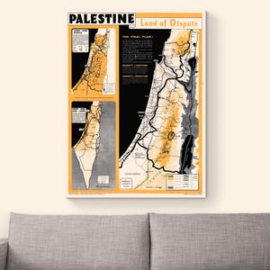 1947 Partition Map of Palestine – Historic Cartography – UN Division ...