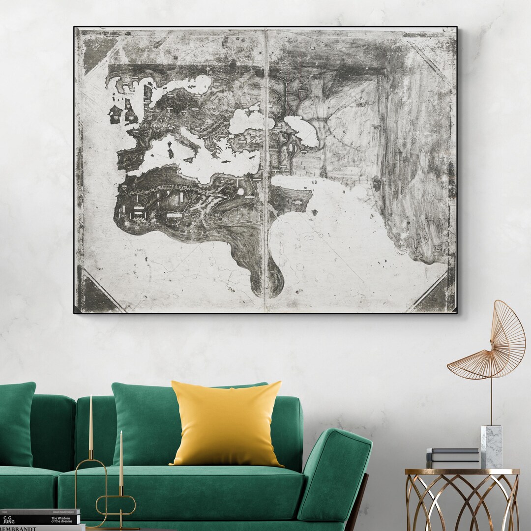 1351 Medici-laurentian World Map – Medieval Mappa Mundi Showcasing 14th ...