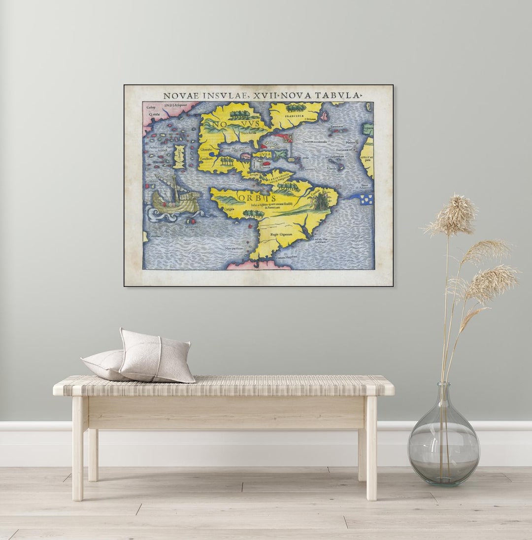 1540 Sebastian Munster Map of the Americas First Printed Map of ...