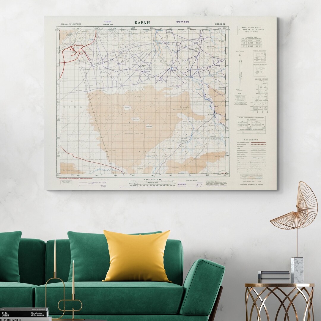 1947 Map of Rafah – British Mandate-era Map of Gaza Border Region ...
