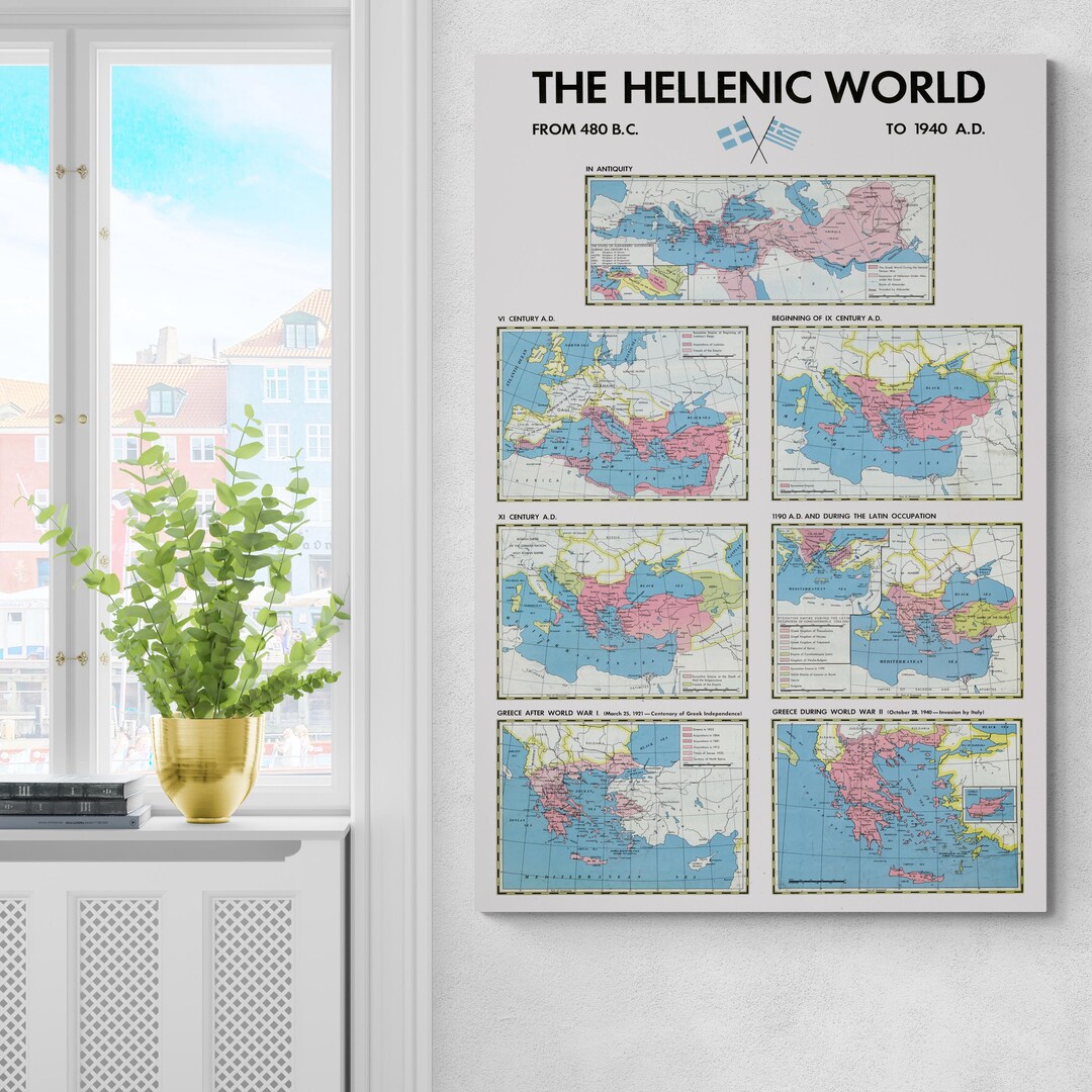 Historical Map of the Hellenic World – Greek City-states, Empires ...