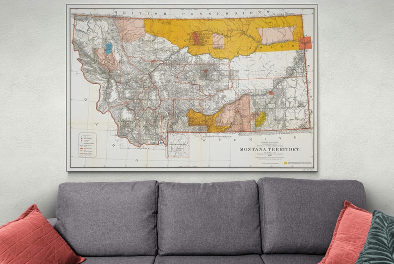 1887 Map of Montana Territory – Historic American West Cartography ...