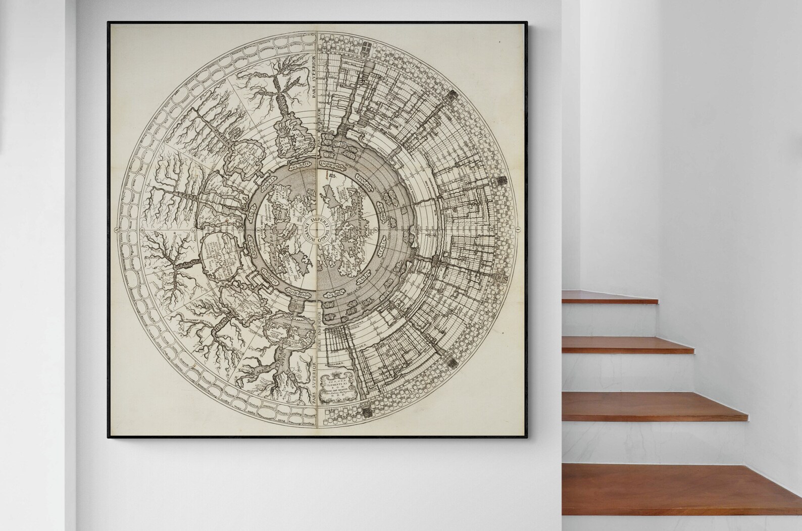 1722 Diagram Timeline Map of the Ancient Roman Empire World History ...