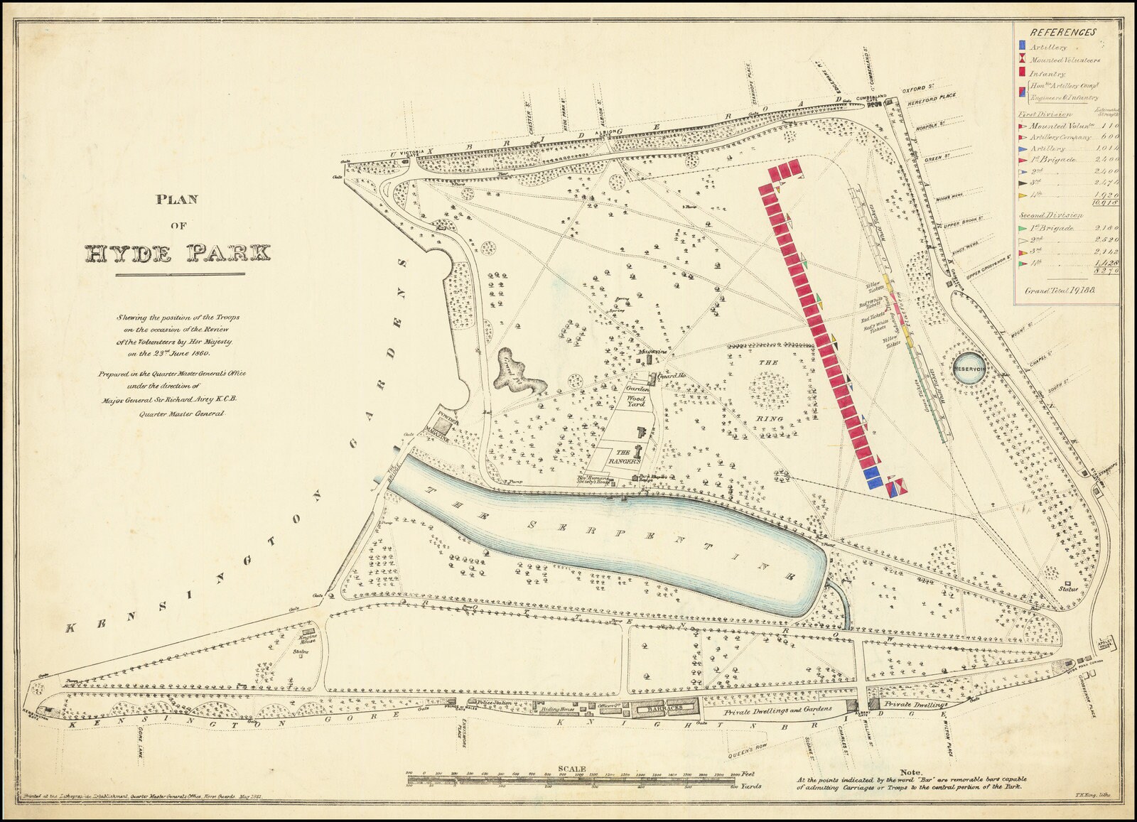 1860 Map of Hyde Park London England United Kingdom Antique - Etsy