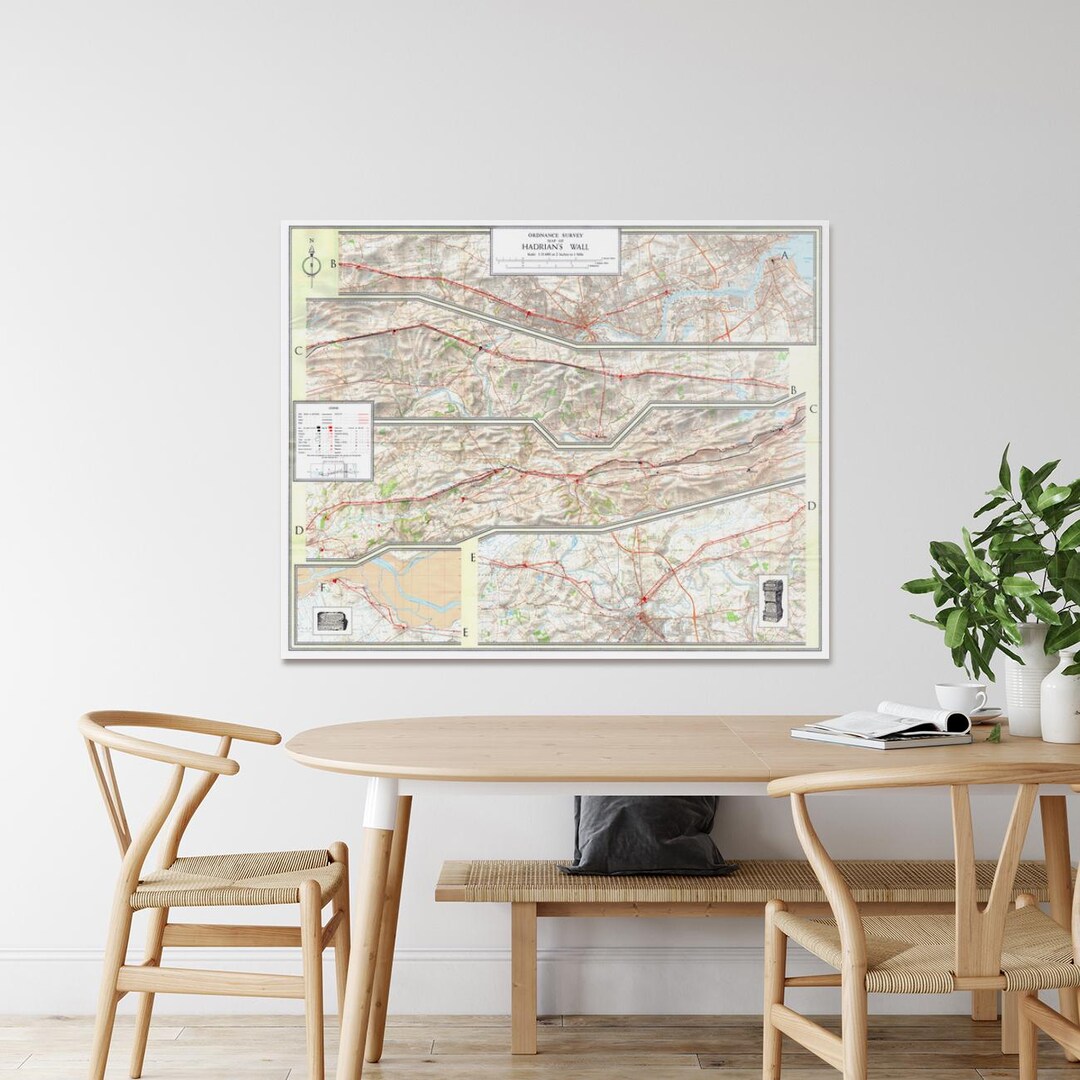 Map of Hadrian's Wall Roman Britain Geography Ancient Roman Empire ...