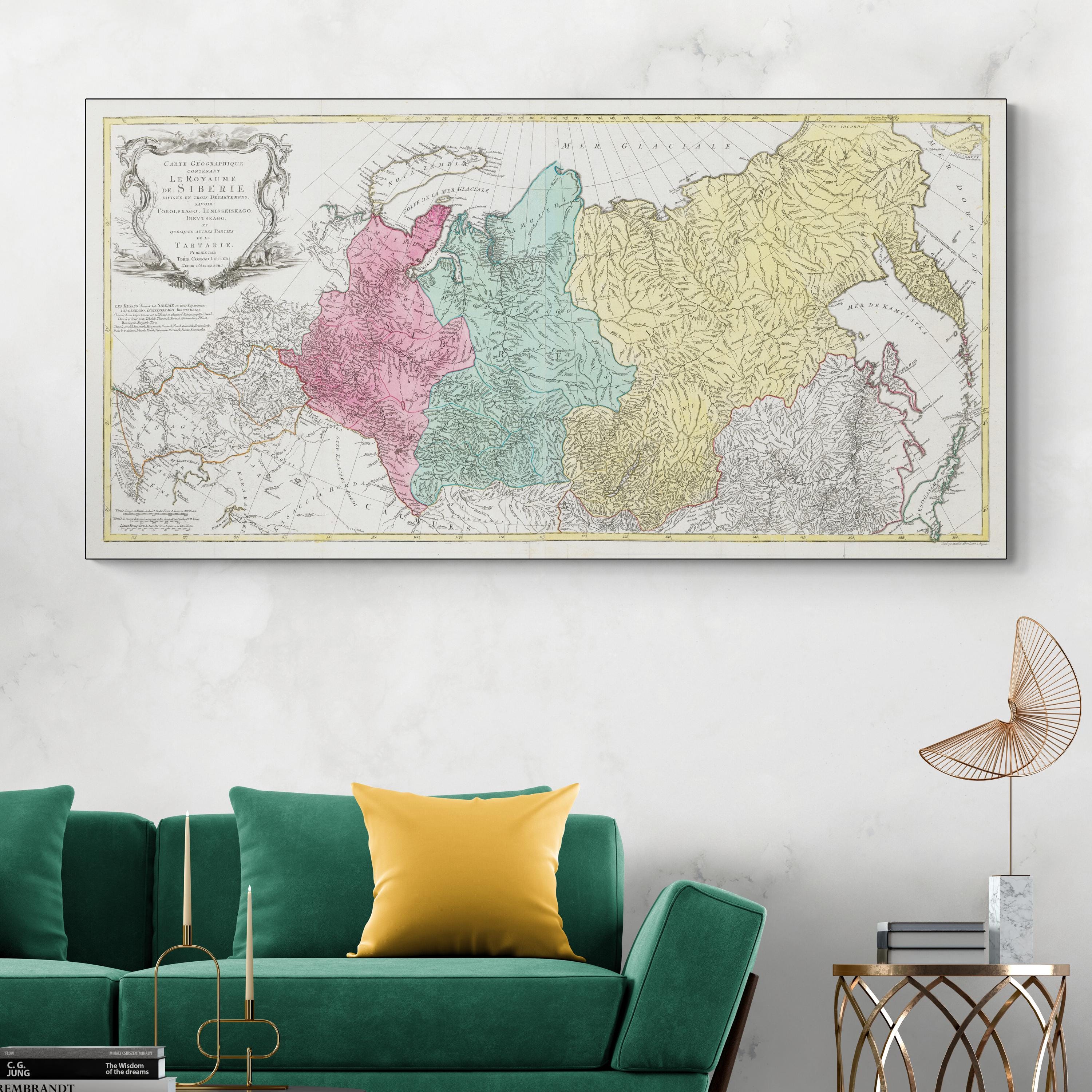 1770 Map of Siberia – 18th Century Russian Empire Map Showing Tobolsk ...