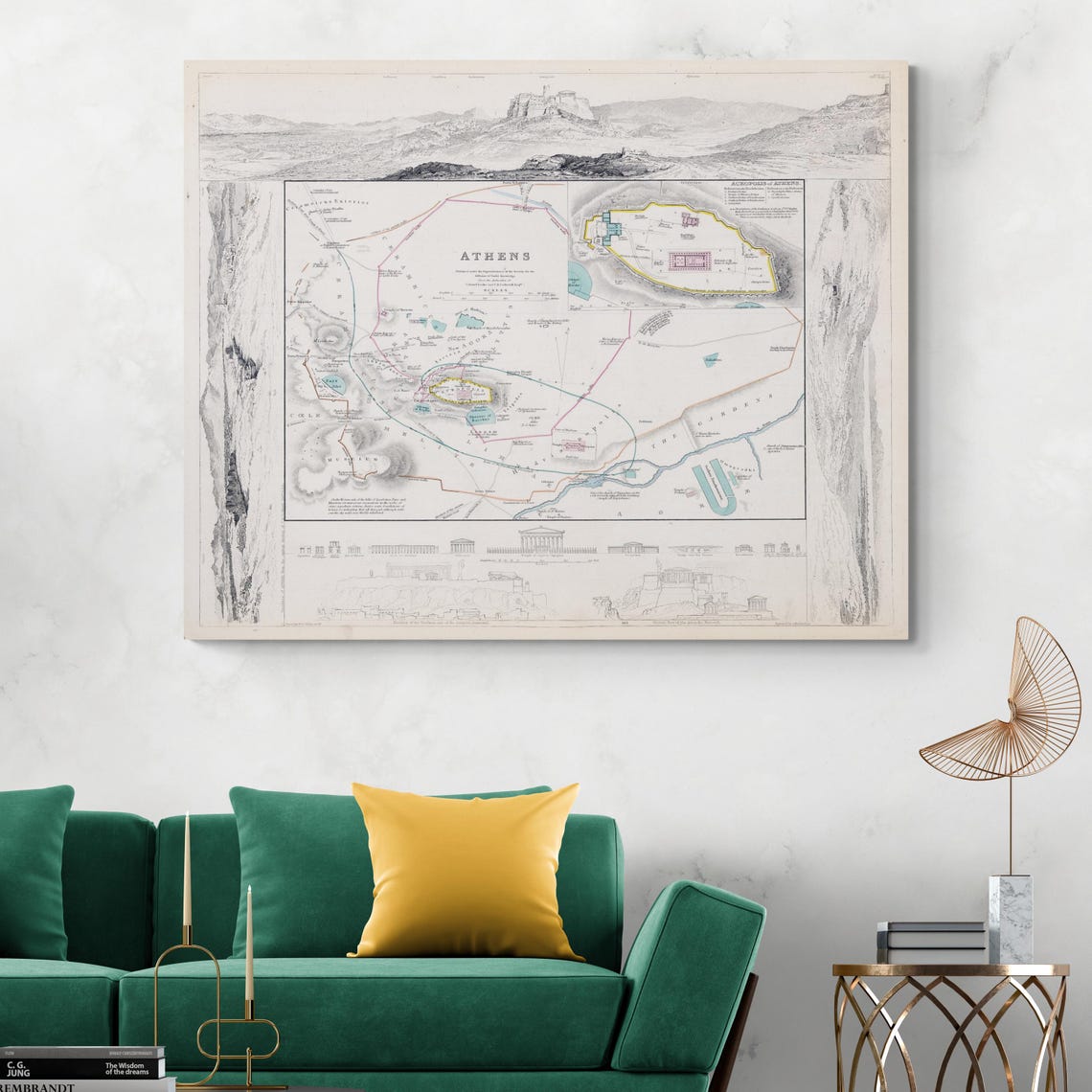 Map of Classical Athens – Ancient Greece Antiquity Era City Layout ...