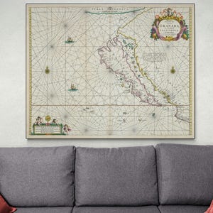 1666 Van Loon Sea Chart – Island of California Map – Famous Cartography ...