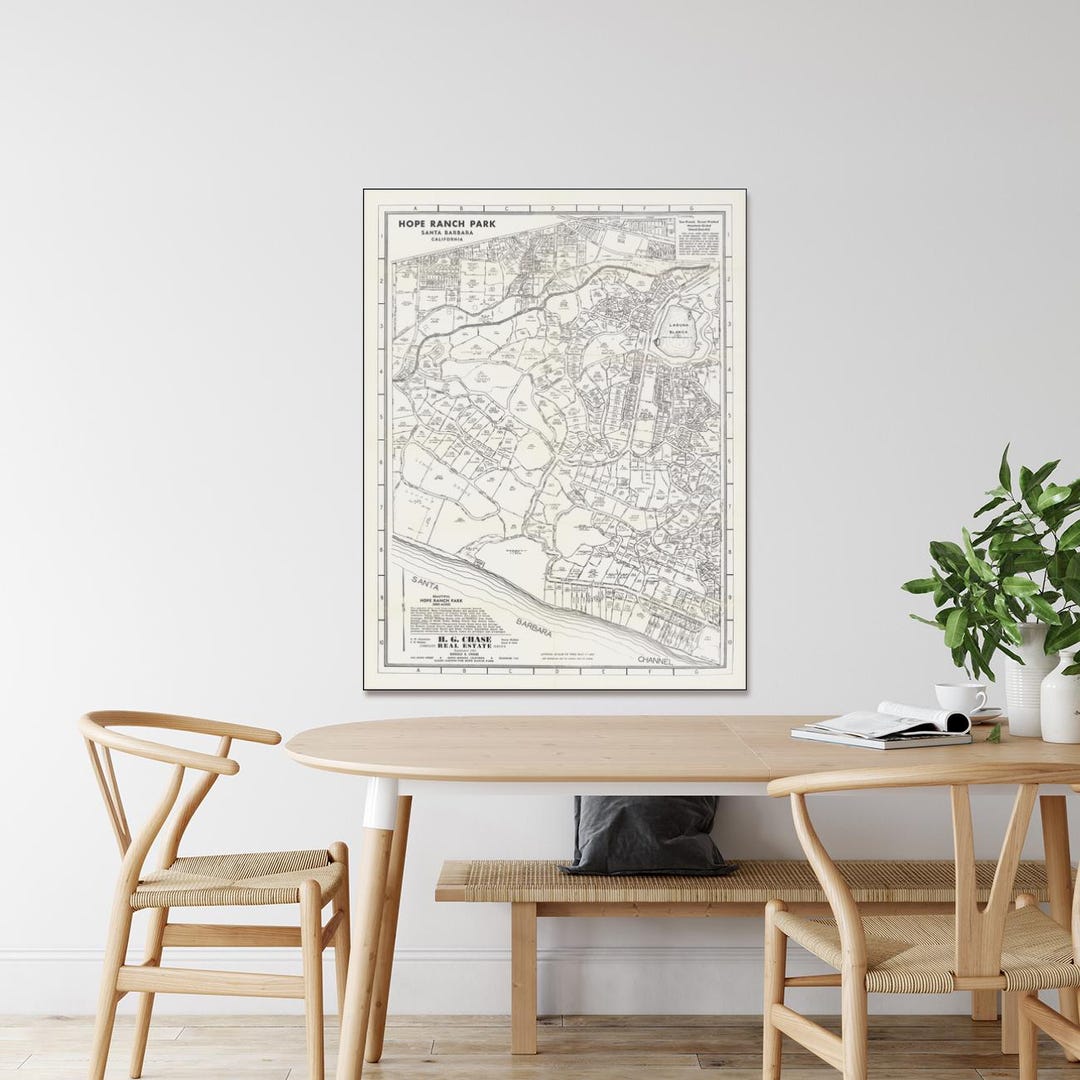 1949 Map of Hope Ranch Santa Barbara California Historical American ...