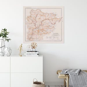 1962 Map of Andorra Historical European Geography Vintage Andorran ...