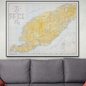 1941 Map of Dutch West Timor Indonesia Historical Asian Geography ...