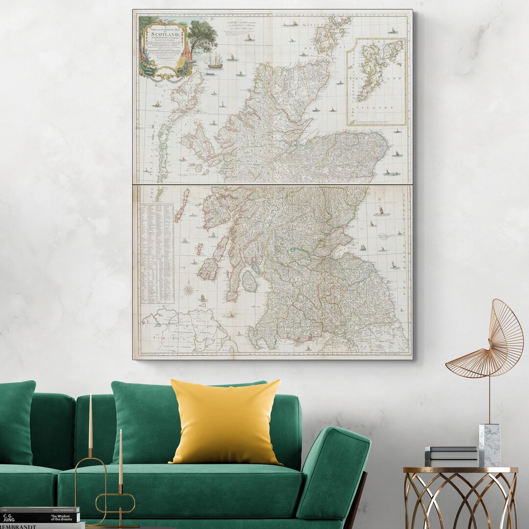 1773 Map of Scotland – Historic British Cartography Depicting Regions ...