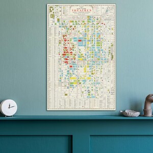 Map of Broadway Theatre District in Midtown Manhattan New York City ...