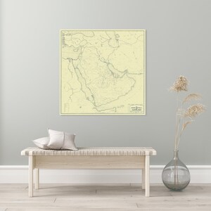 1942 Earliest Oil Map of Saudi Arabia Middle Eastern Geological ...