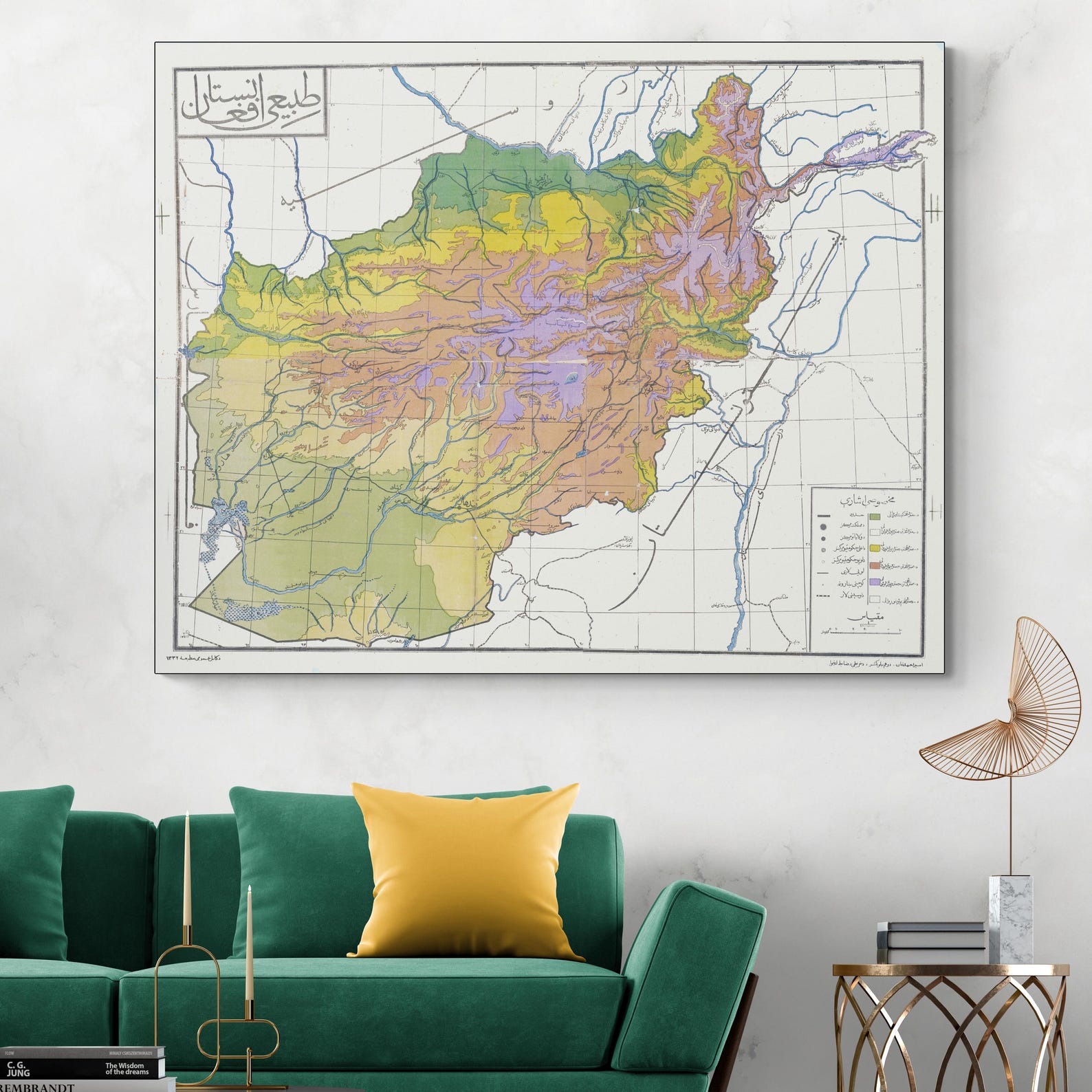 1953 Pashto Language Map of Afghanistan – Historic Mid-20th Century ...