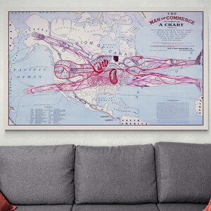 1889 Man of Commerce Anatomy Map of the United States – Symbolic ...