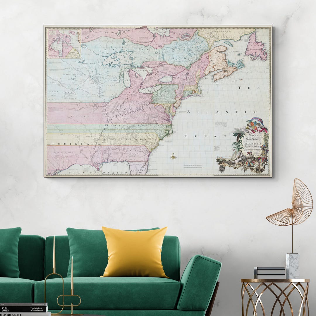 1755 John Mitchell Map of North America – Colonial Era Cartography ...