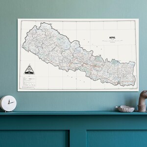 1984 Map of Nepal South Asian Geography Nepali History Cartography ...