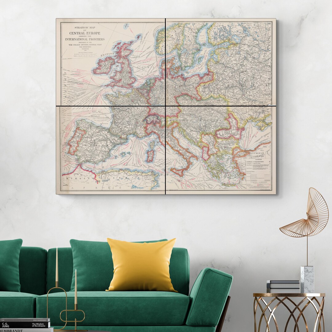 1915 Military Map of Europe During World War I – Historic Cartography ...