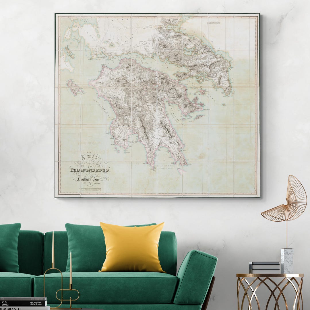 1823 Map of the Peloponnesus & Northern Greece – Ancient and Modern ...
