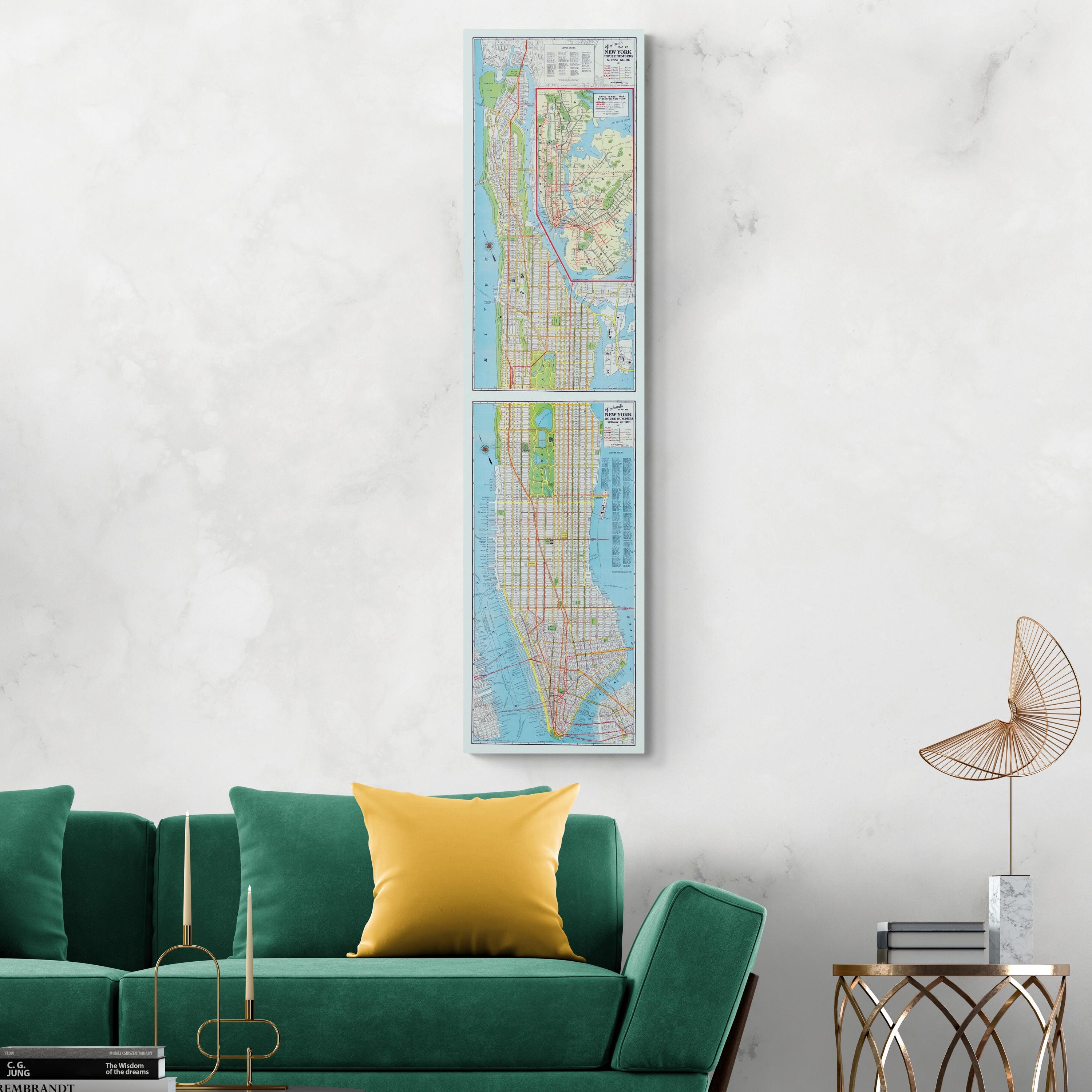 1920 Subway Guide Map of Manhattan New York City – Historic NYC ...