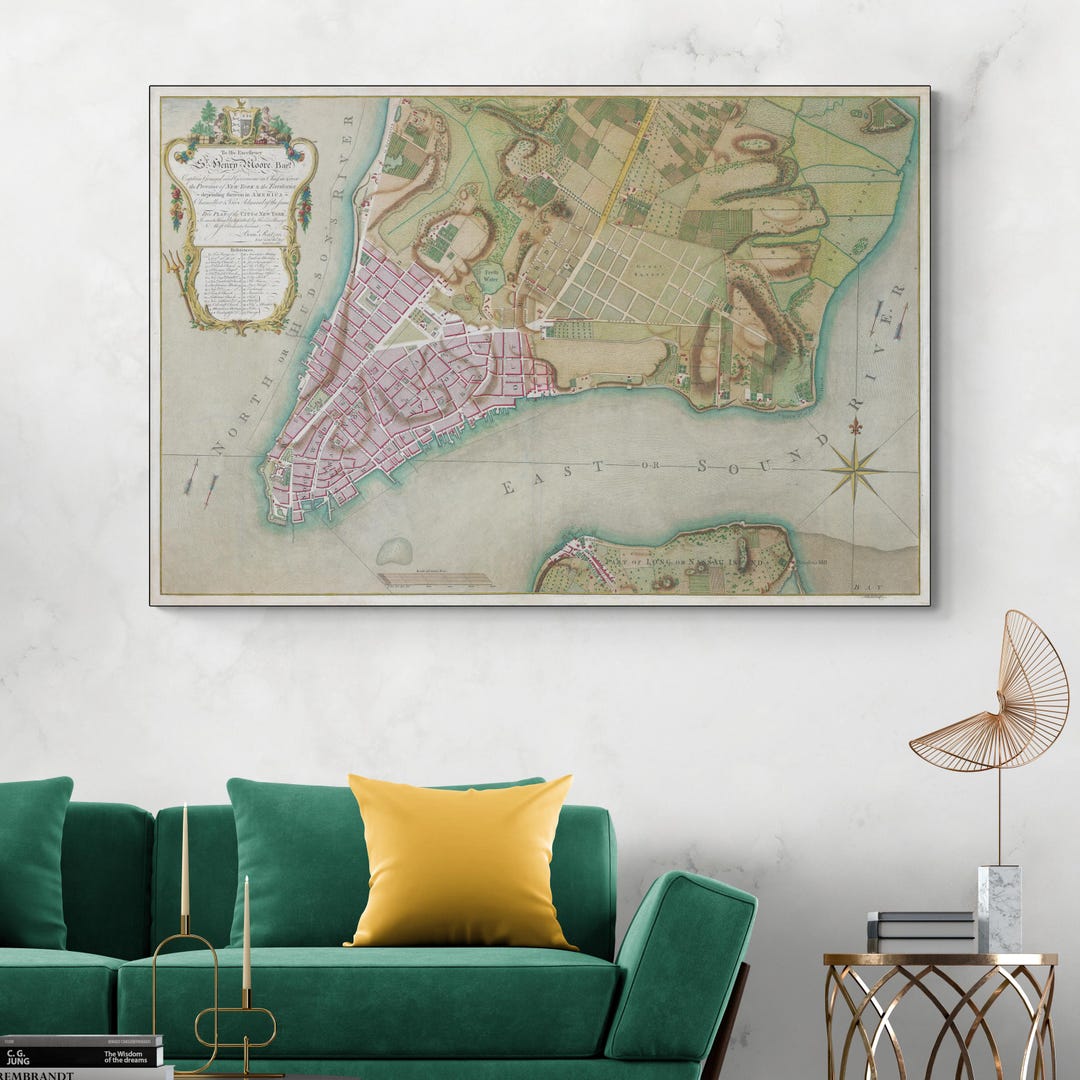 1769 Ratzen Plan of New York City – Colonial-era Map Showing Streets ...