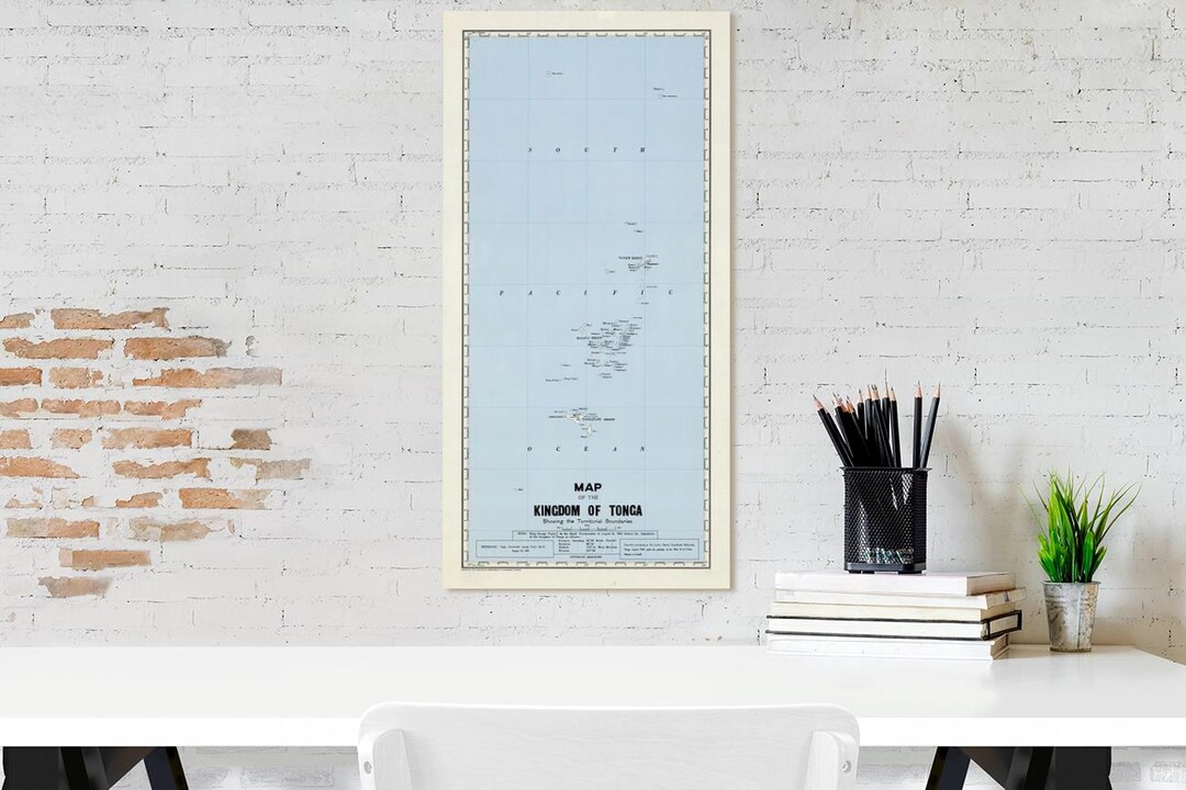 1969 Map of the Kingdom of Tonga Oceania Geography Polynesian Tongan ...