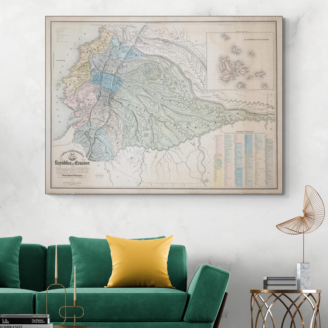 1858 Map of Ecuador South American Ecuadorian Cartography History Decor ...