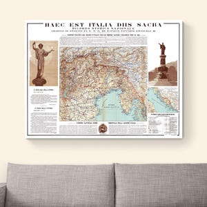 Map of the Italian WWI Campaign – Historic Cartography Depicting ...