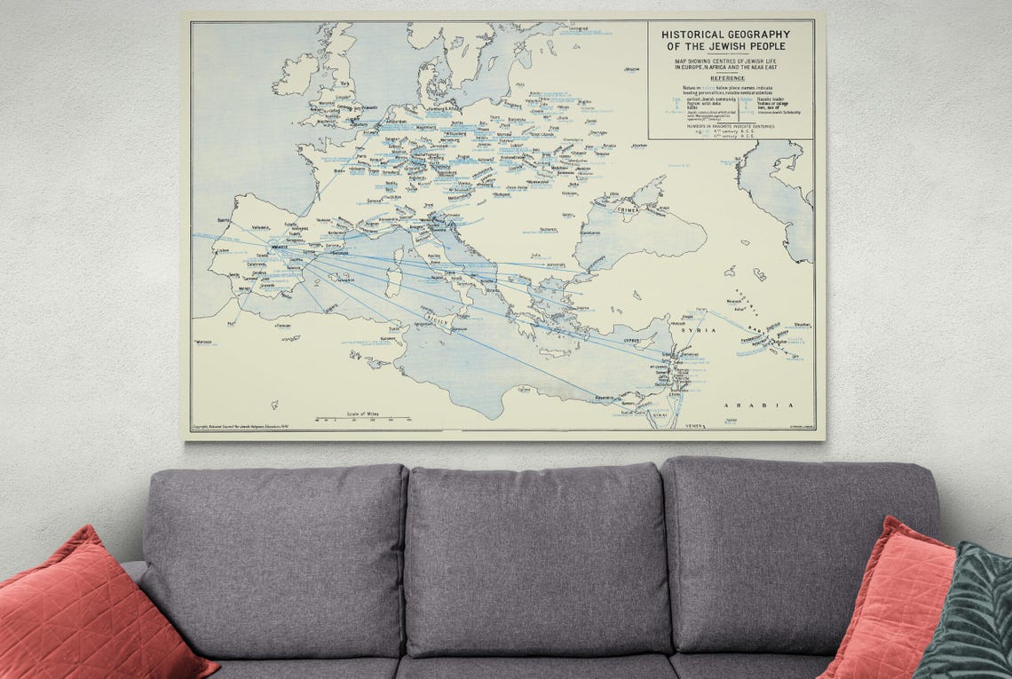 Map of Jewish History – Diaspora Map Showing Migration Patterns and ...